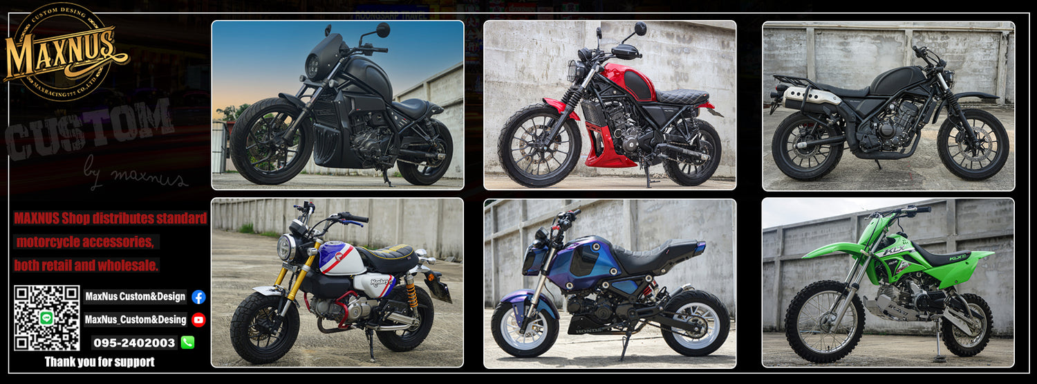 MAXNUS จำหน่ายและออกแบบ อุปกรณ์ตกแต่งรถมอเตอร์ไซค์ทุกชนิด – MaxNus_Shop